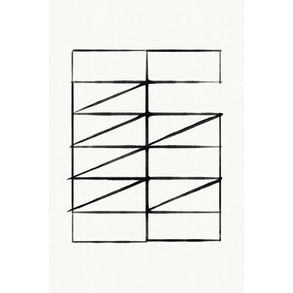 Corrigan Studio Abstract Ink Grid I by Jacob Green - Wrapped Canvas ...
