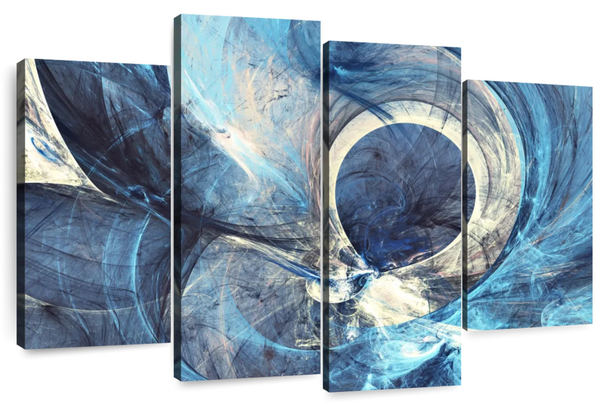 Wade Logan Avery Grey And Blue Abstract - Wayfair Canada