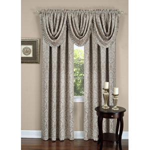 Astoria Grand Beauvale Damask Balloon 48'' W Window Valance & Reviews ...