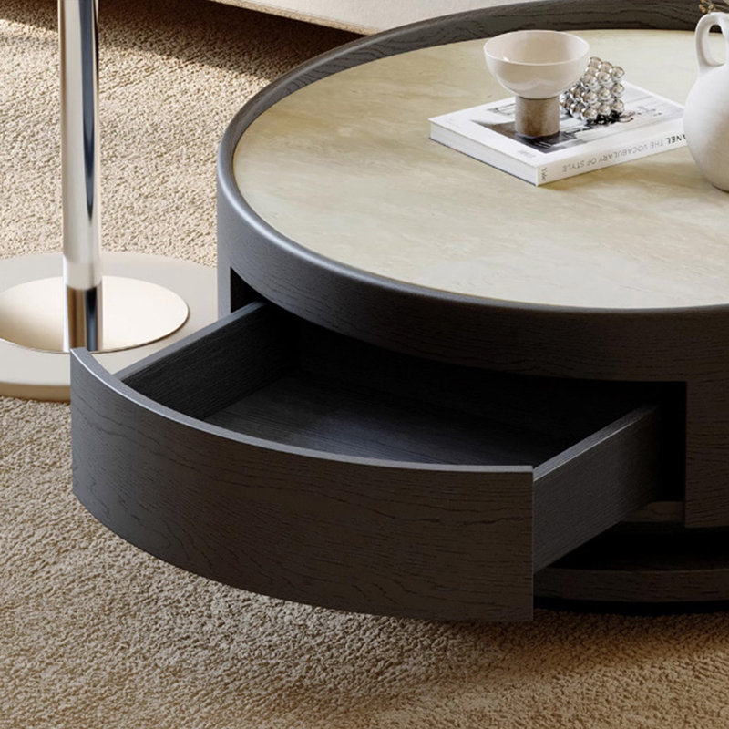 The Invincibles home Light luxury round rotating coffee table | Wayfair