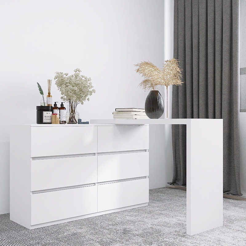 Wrought Studio™ Extendable 6-Drawer Dressing Cabinet | Wayfair