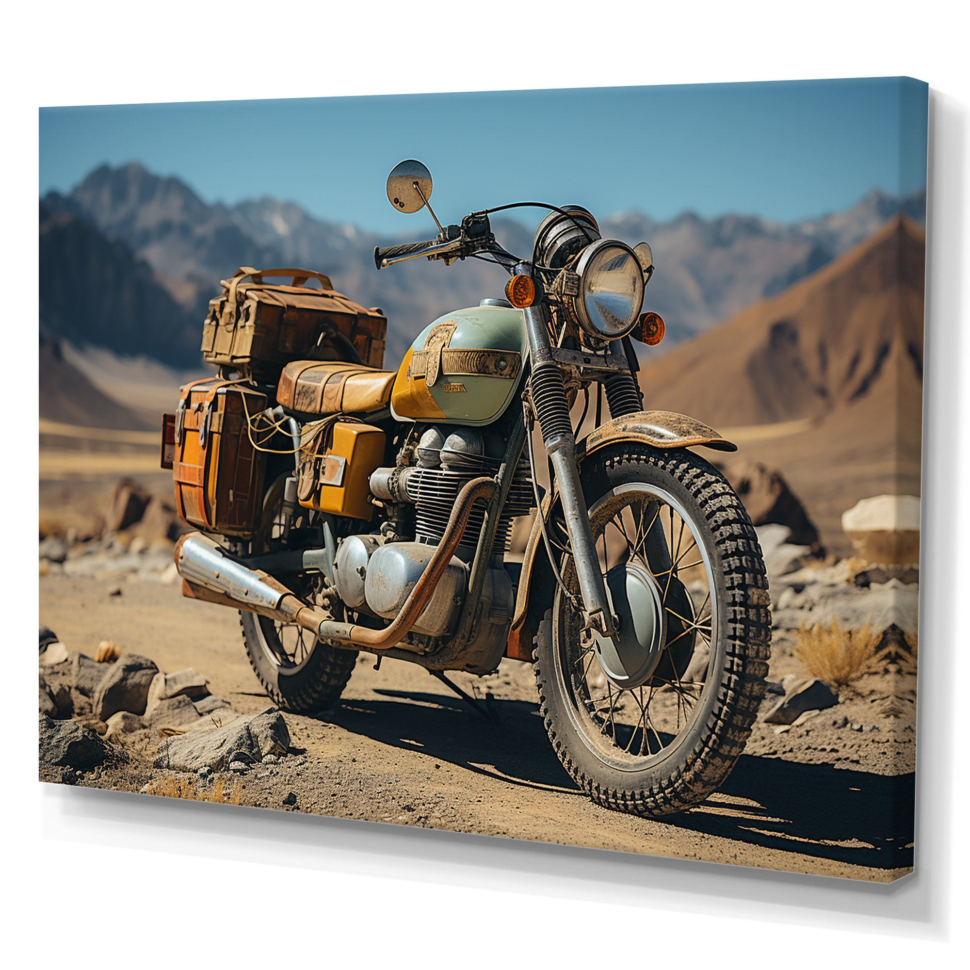 Williston Forge Rustic Adventure Cruiser Motorcycle On Canvas Print ...