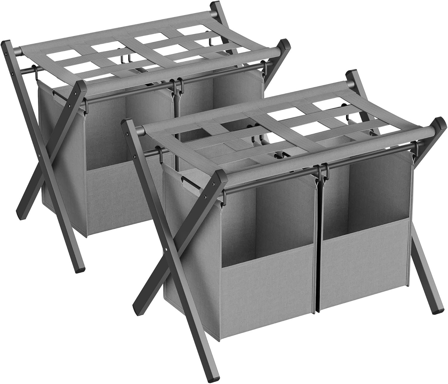 A Home 2 Pack Luggage Racks With 2 Removable Laundry Bag, Set Of 2 ...