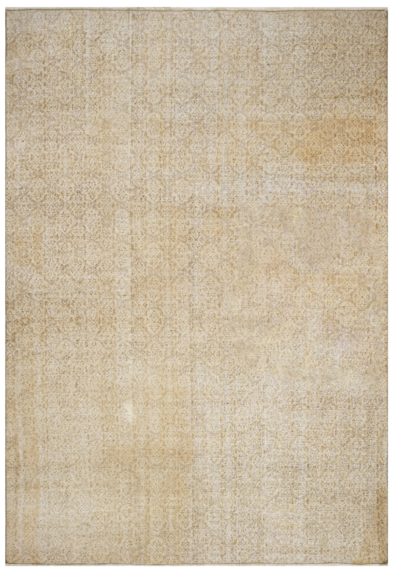 Lofy Vintage Cream Moroccan Wool And Cotton Handmade Area Rug 207 X 317 ...
