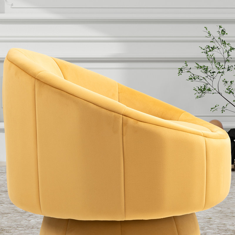 Mercer41 Velvet Swivel Barrel Chair | Wayfair