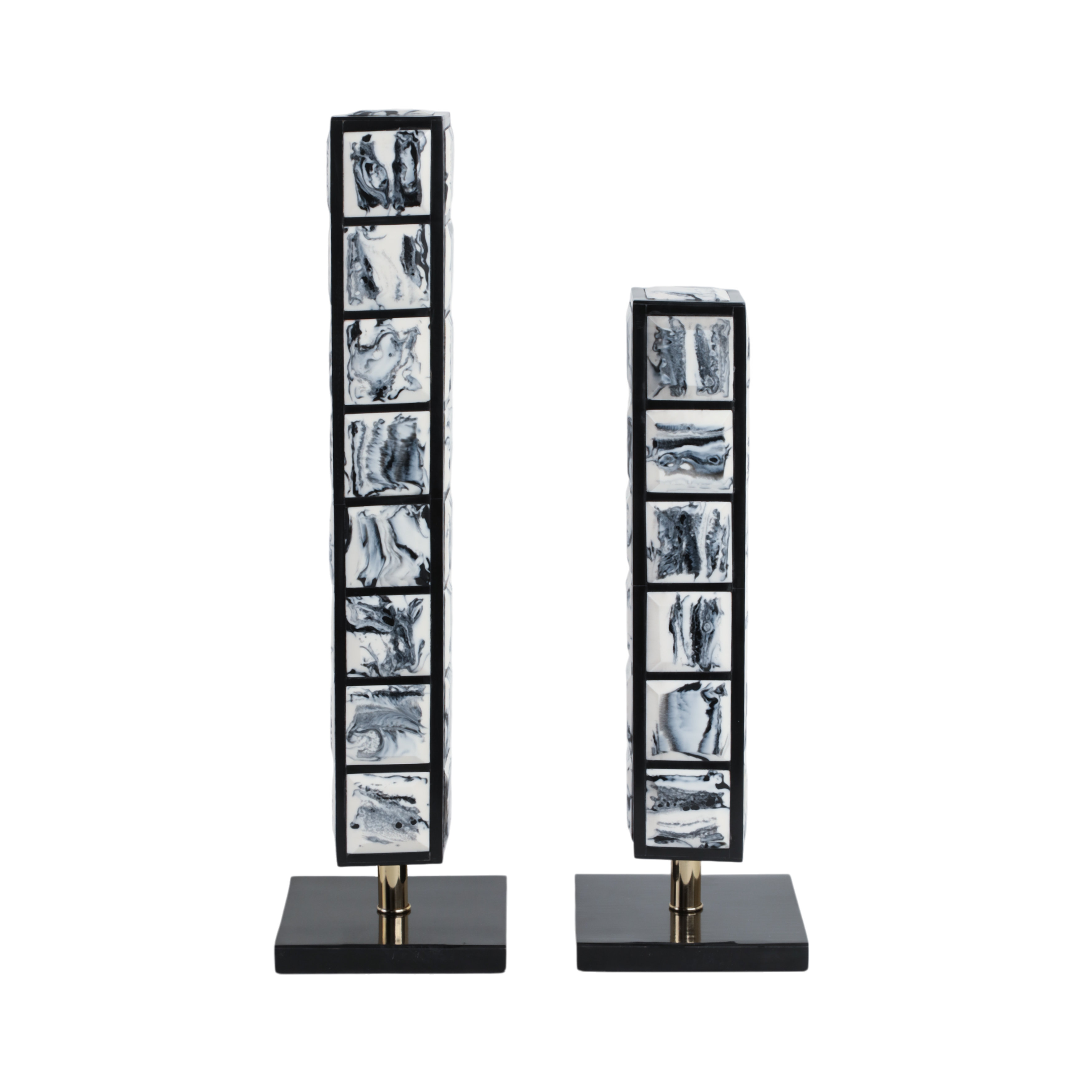 Brayden Studio Decorative Geometric Column Sculptures with Square ...