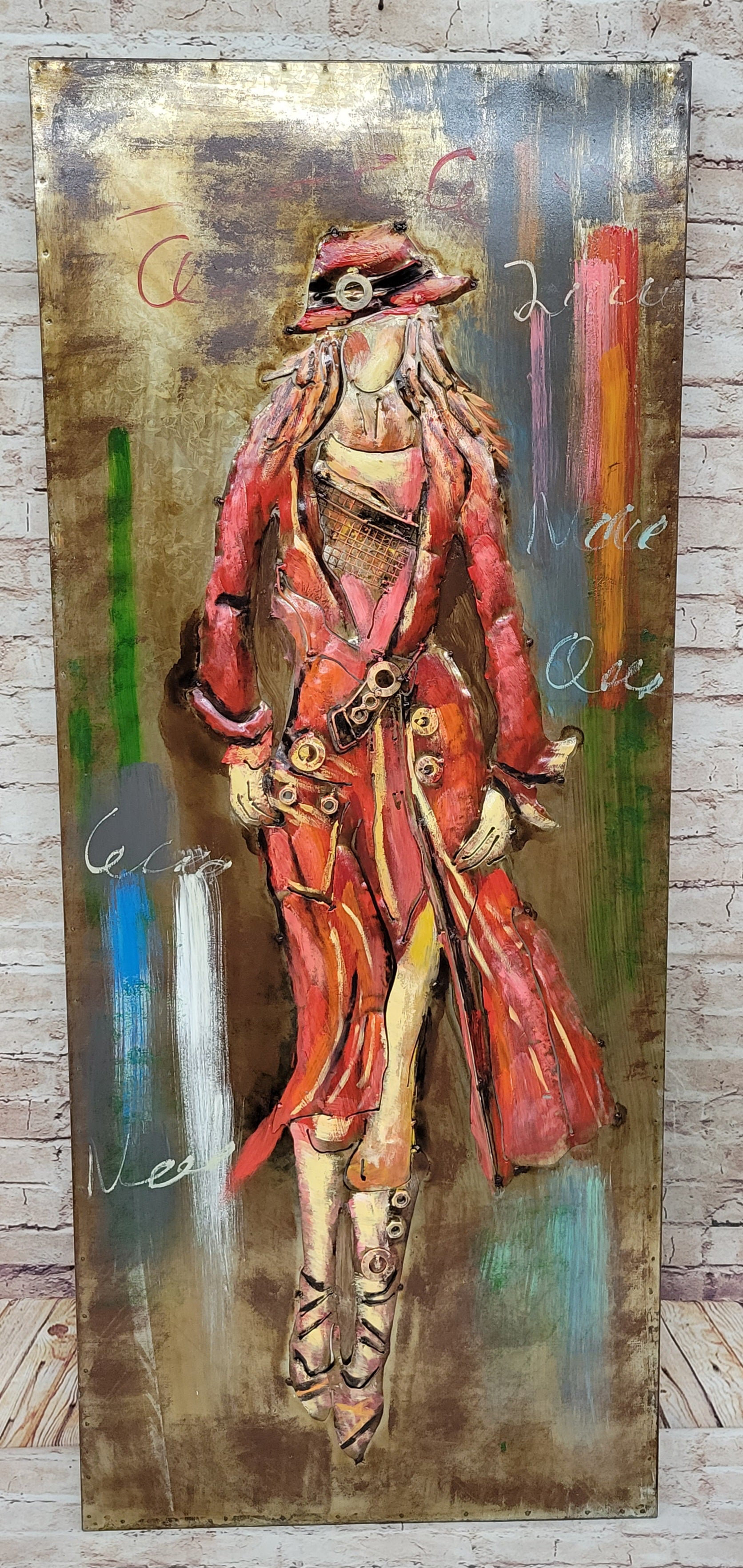 Bronzhaus Fashion Icon Model Girl 3D Mixed Media Wall Art Hanging Decor ...