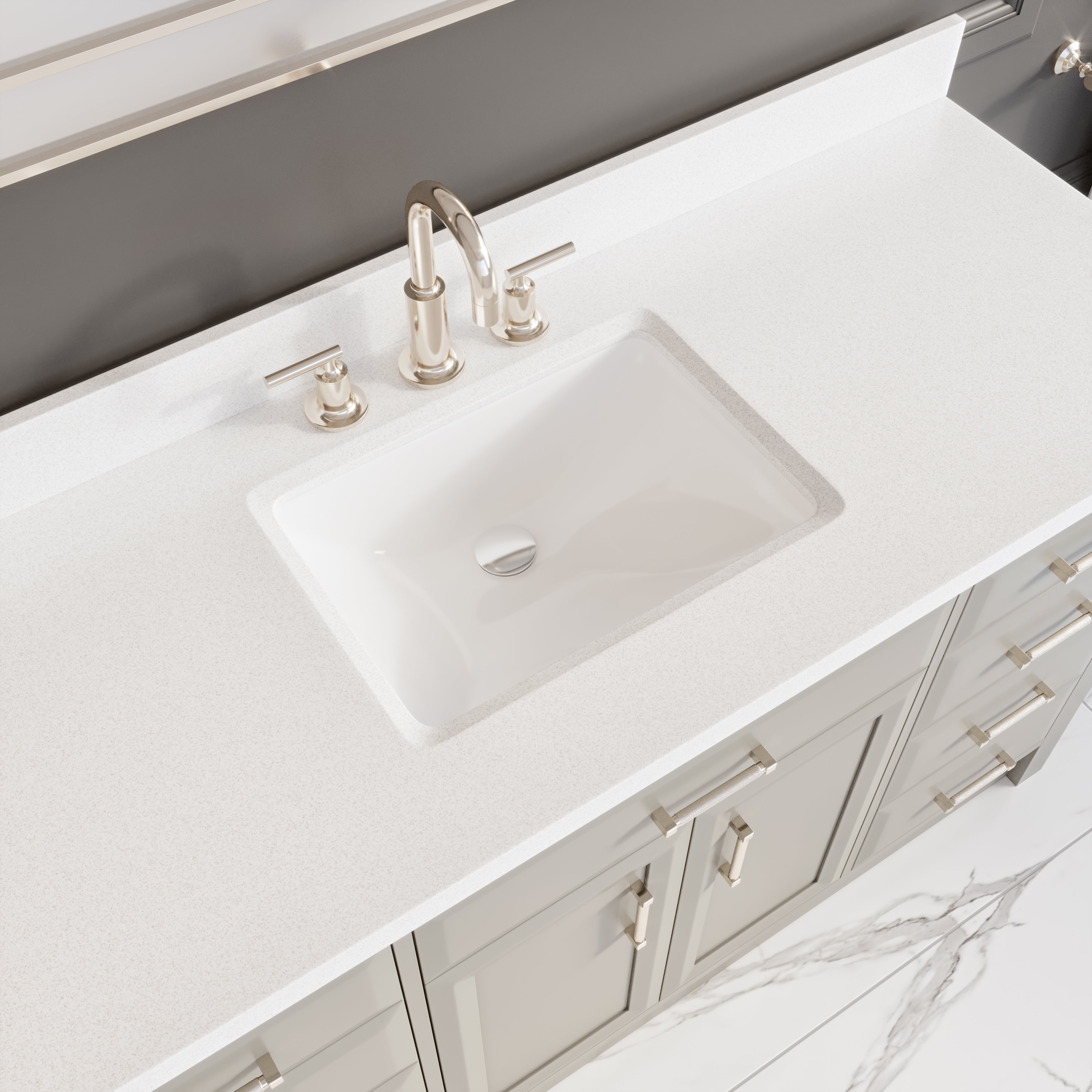 Red Barrel Studio Ensemble de meuble-lavabo simple 60 po avec plateau ...