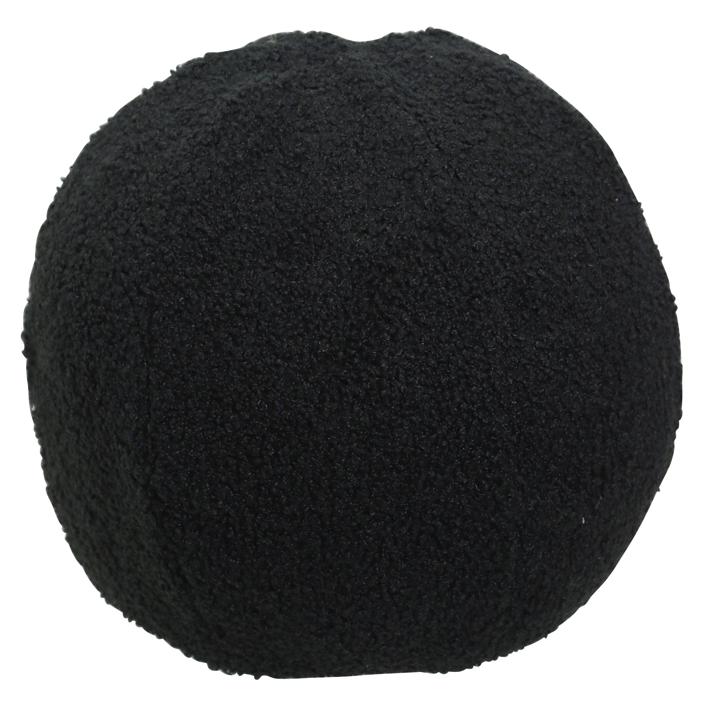 StyleCraft Home Dan Foley - Circle Throw Pillow - White Teddy Velvet ...