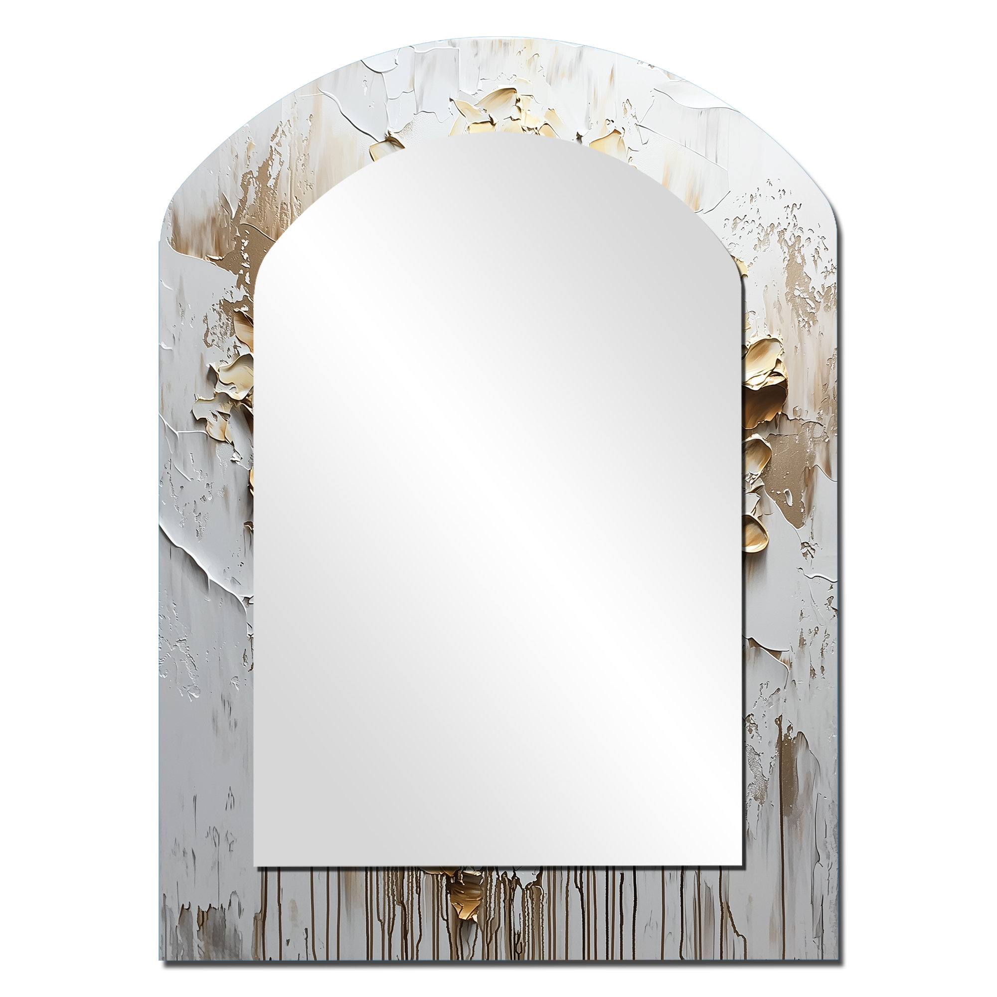 Latitude Run® Gold And White Marbled Christianity Cross - White Arch ...