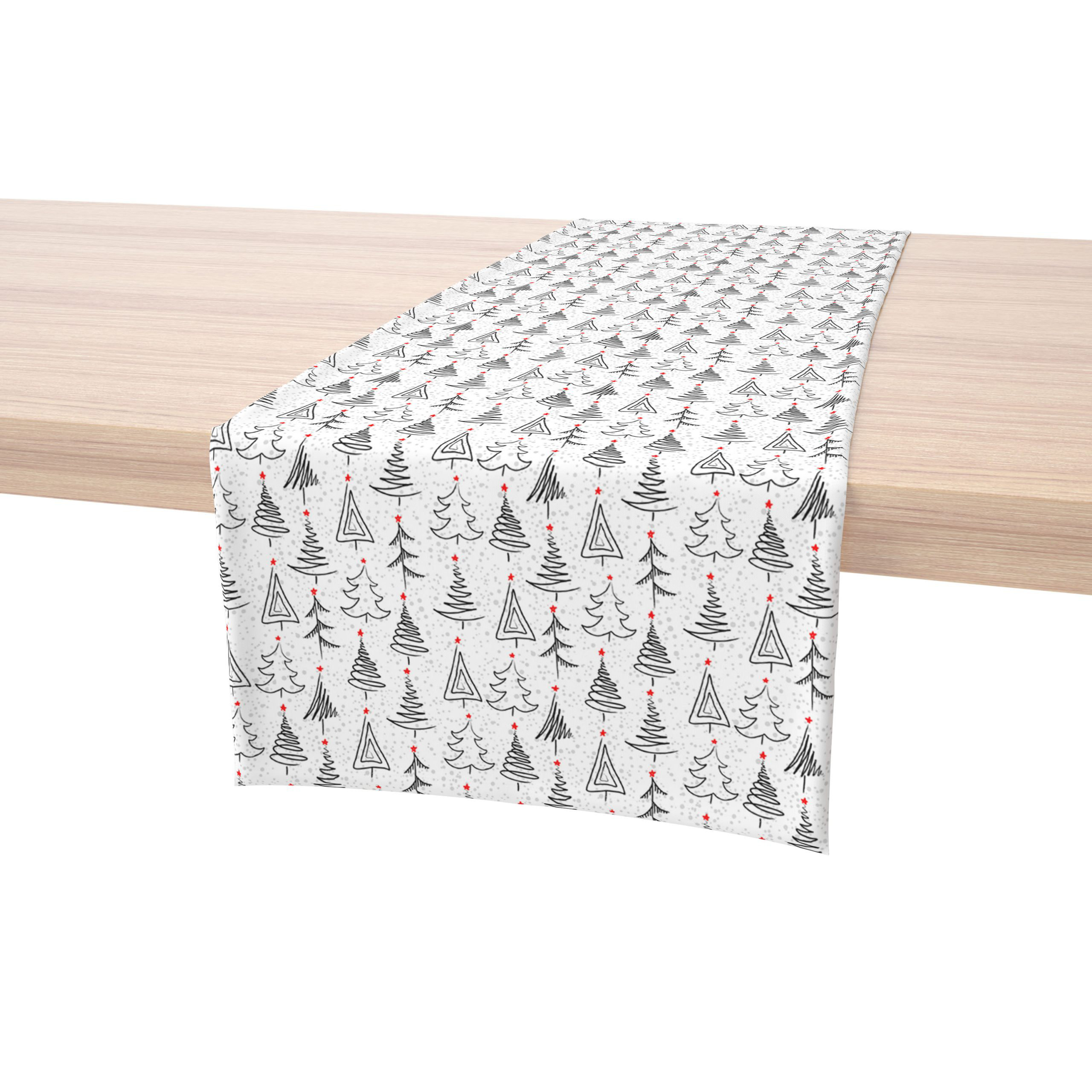 The Holiday Aisle® Elvo Table Runner, 100% Cotton, Christmas Tree ...