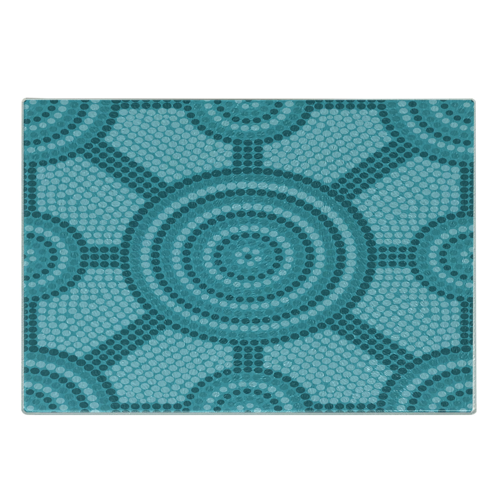 Ambesonne Teal Tempered Glass Cutting Board Native Art Teal | Wayfair