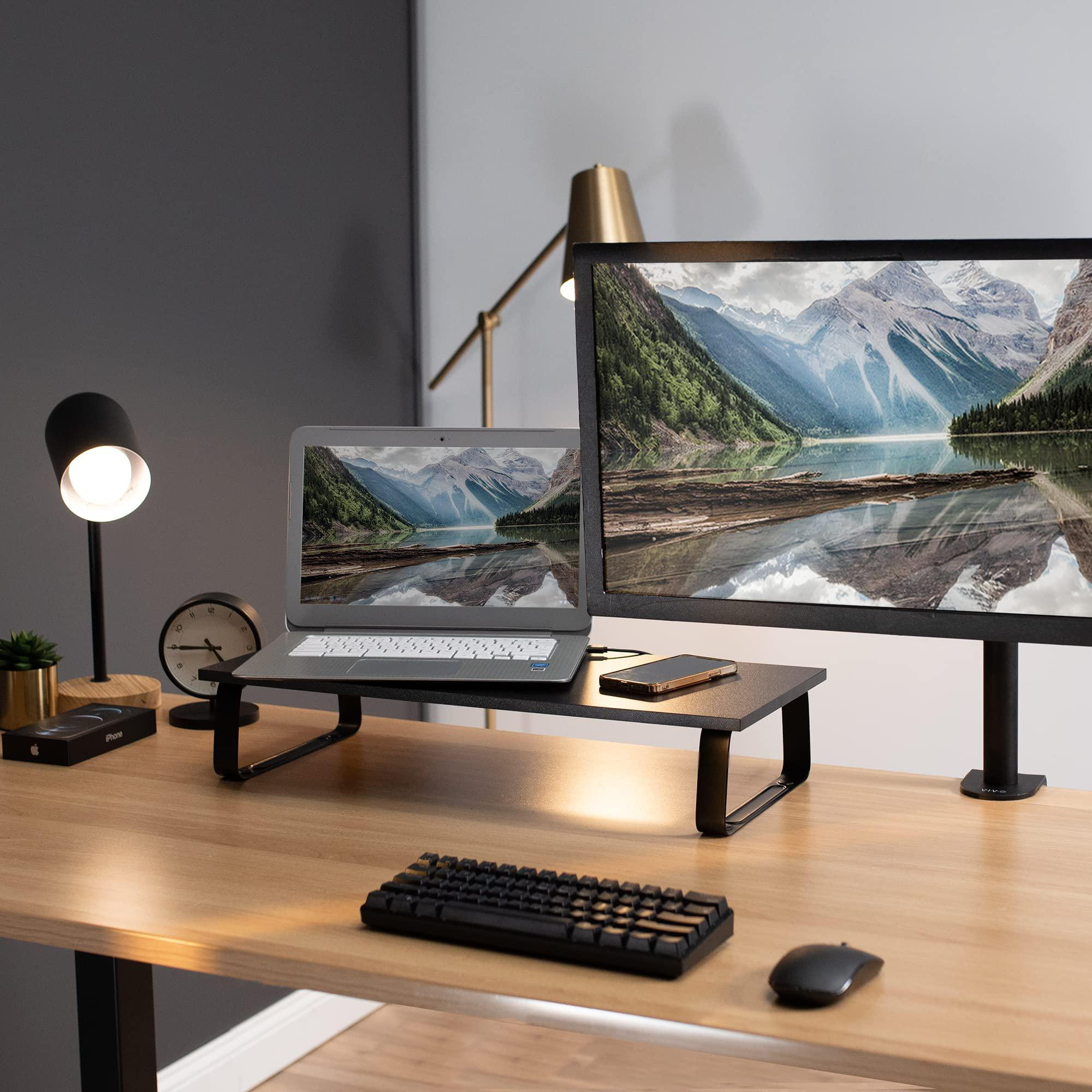 wanmo Monitor And Laptop Stand, 24 Inch Desktop Riser, Black, STAND ...