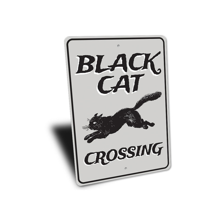 Lizton Sign Shop, Inc Black Cat Crossing Sign - Wayfair Canada