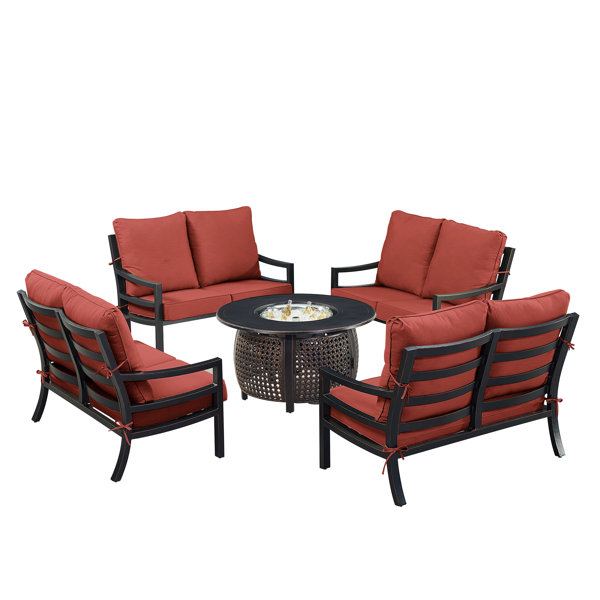 Oakland Living Ferrina Outdoor 7 - Piece Conversation Set | Perigold