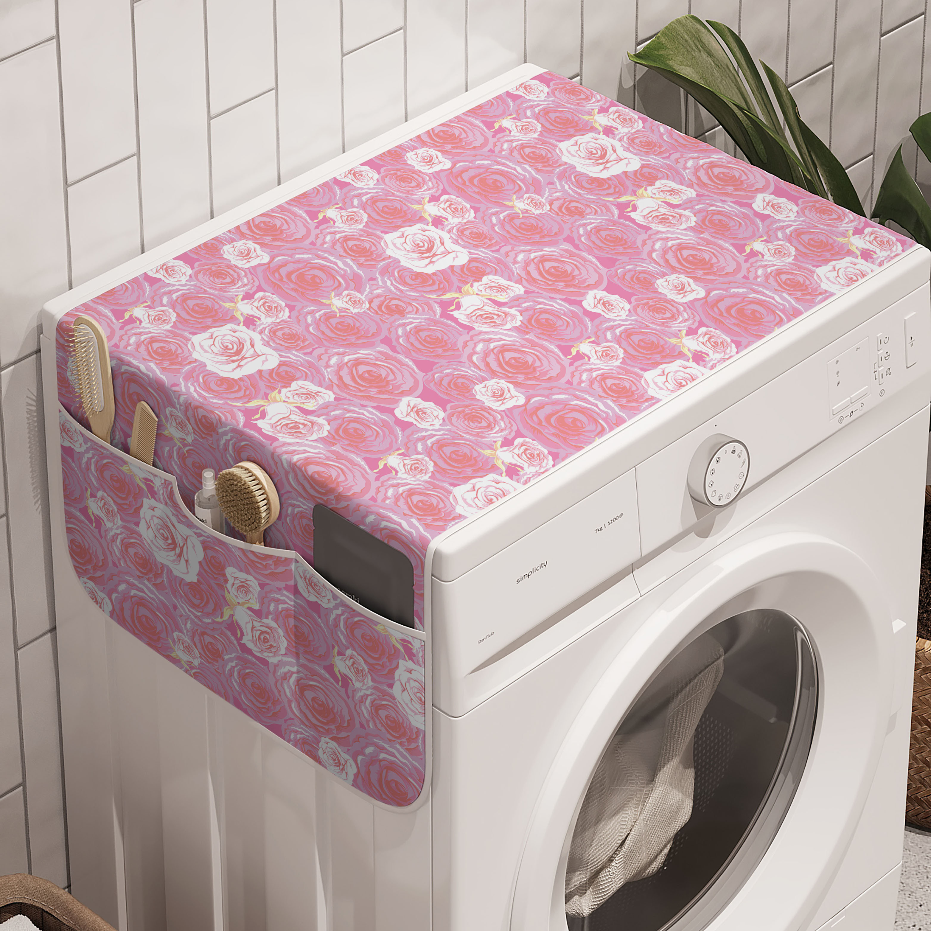 East Urban Home Rose Washing Machine Organizer Pack of 2 47" x 18.5 ...