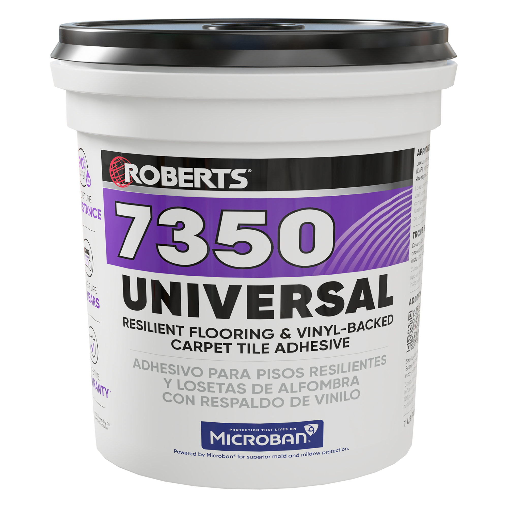 ROBERTS 7350 UNIVERSAL Resilient Flooring & Vinyl-Backed Carpet Tile ...