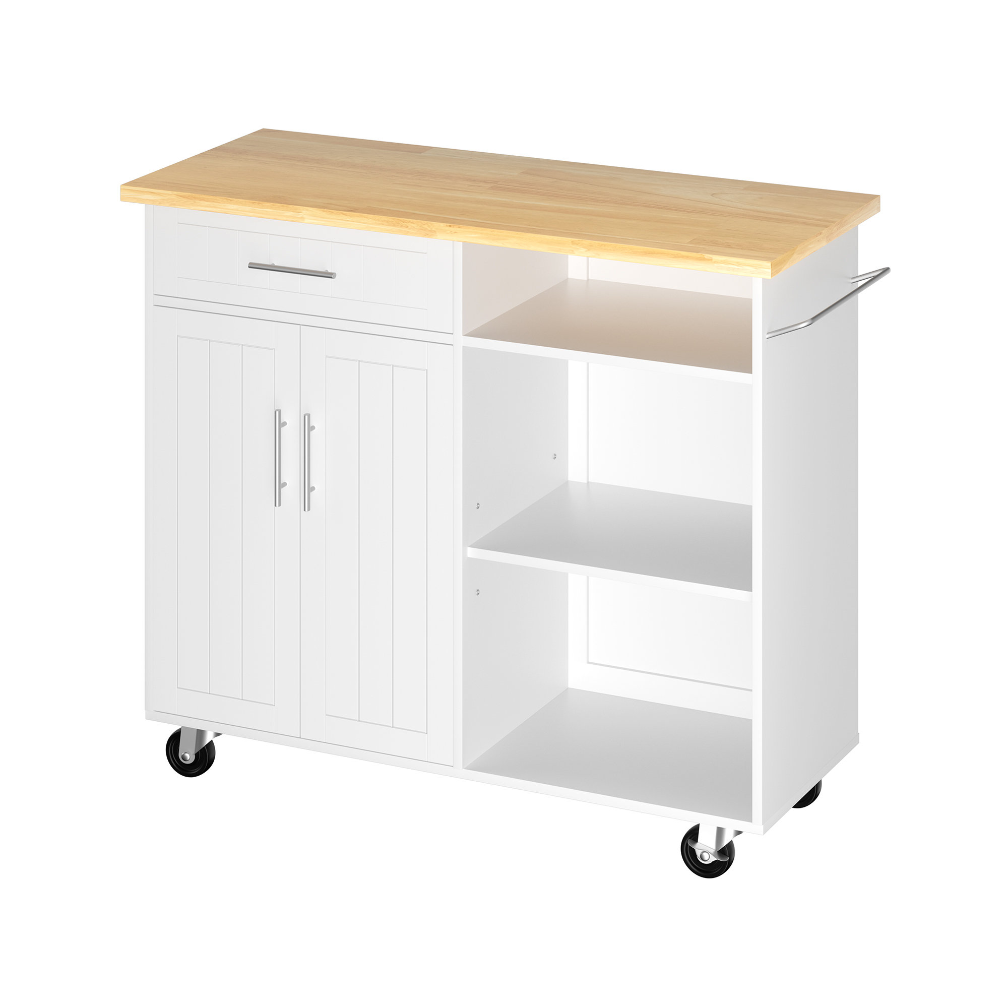 Gracie Oaks Kitchen Island Cart With Storage,Rolling Kitchen Island ...