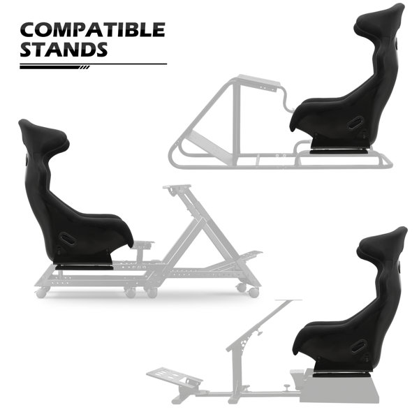 Inbox Zero Racing Simulator Game Seat with Adjustable Slide | Wayfair