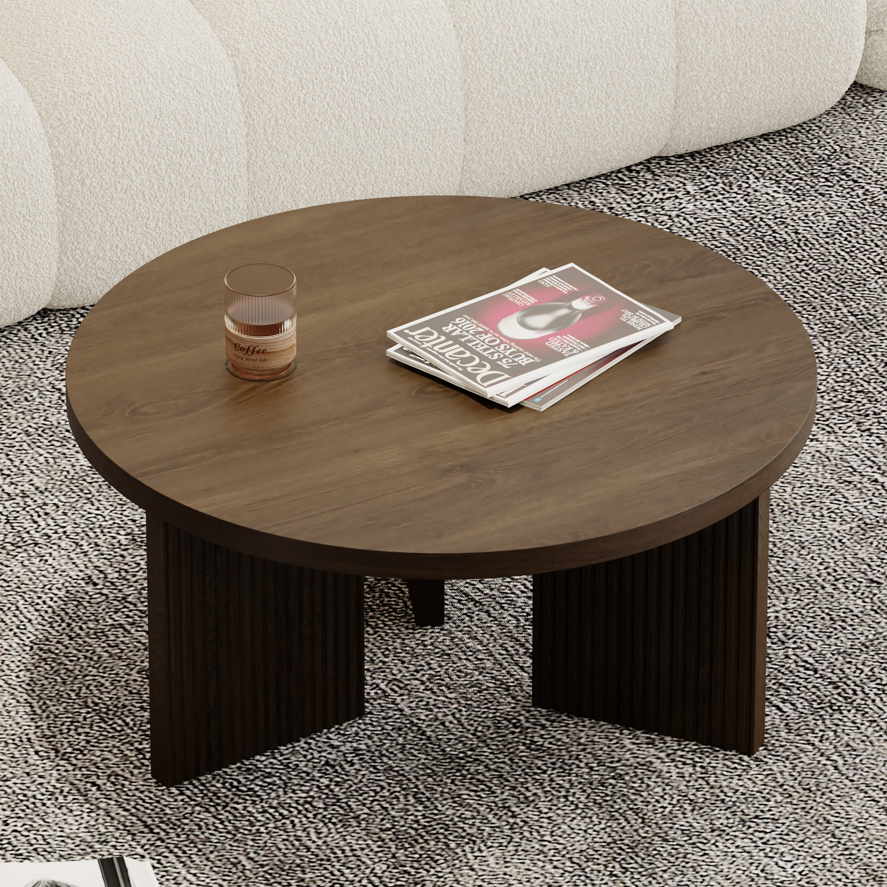 Ebern Designs Mid-Century Modern Round End Table & Reviews | Wayfair