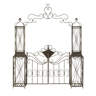Astoria Grand Vereen Metal Indoor Outdoor Scrollwork Arched Gate Garden ...
