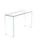 Ivy Bronx Clear Glass Work Console Table - Versatile Desk With Smooth ...