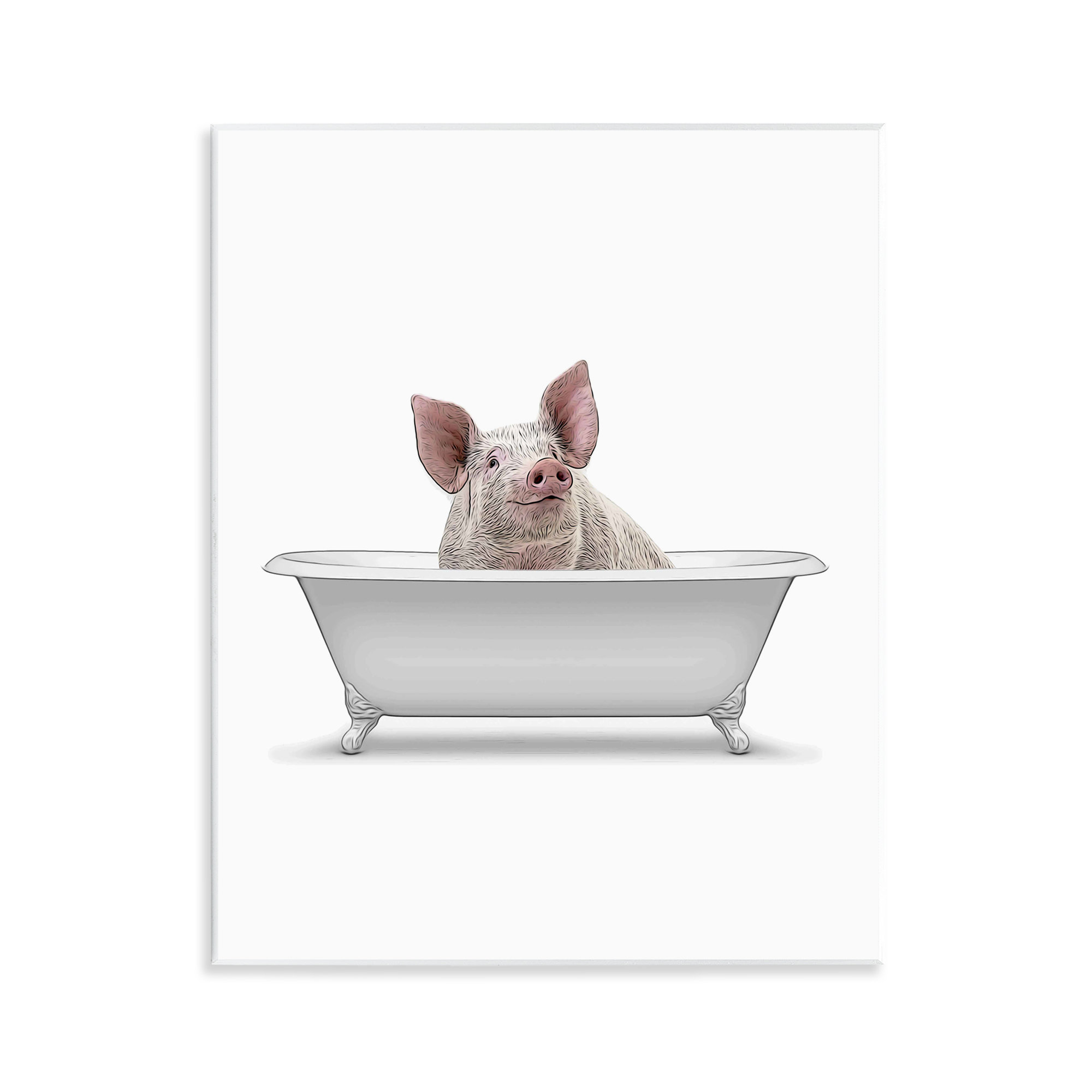 August Grove® Traditional Pig in Bath Wall Plaque Art by Annalisa ...