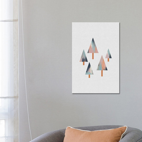 Union Rustic Pastel Trees by Orara Studio - Wrapped Canvas Gallery ...