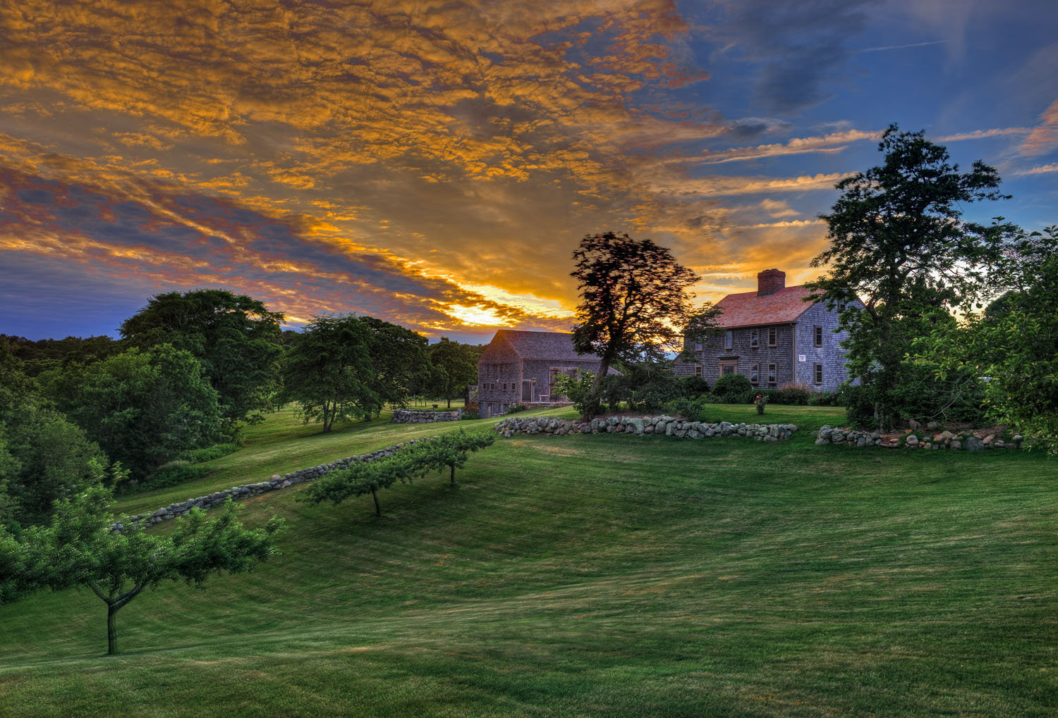 Winston Porter Cape Cod Farm Summer Sunset On Canvas Print - Wayfair Canada