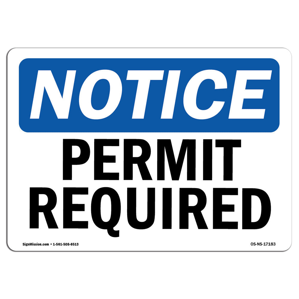 SignMission Notice Permit Required | Wayfair