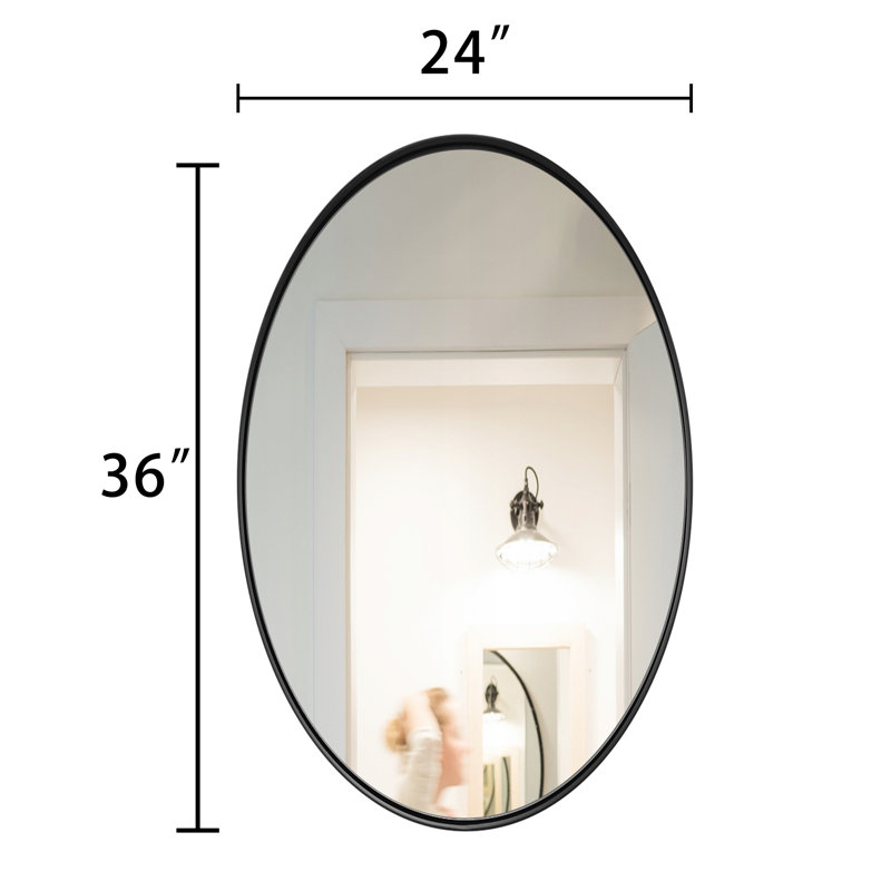 Ivy Bronx Morelock Metal Flat Wall Mirror & Reviews | Wayfair