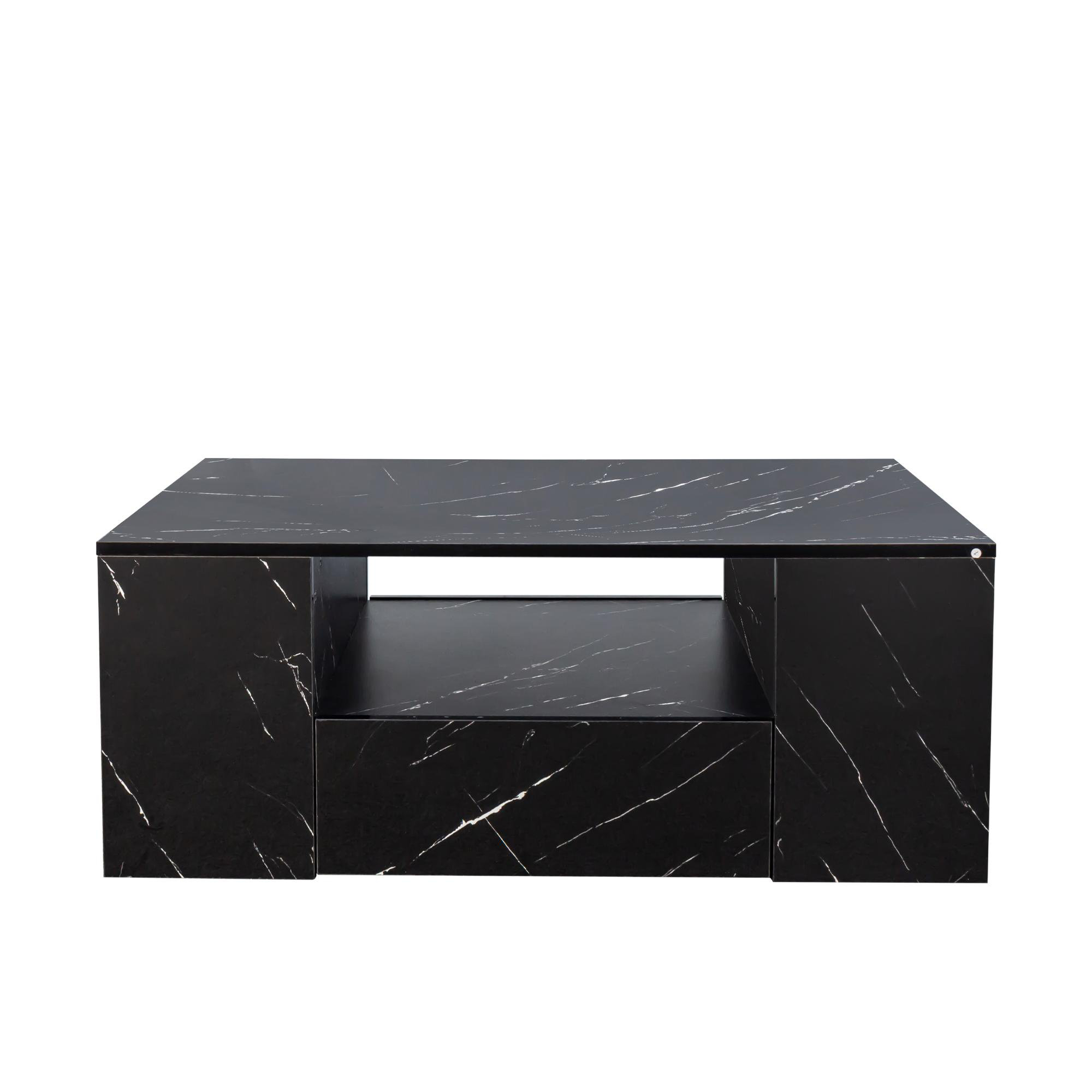 Ivy Bronx Modern Coffee Tables for Living Room, LED Coffee Table ...