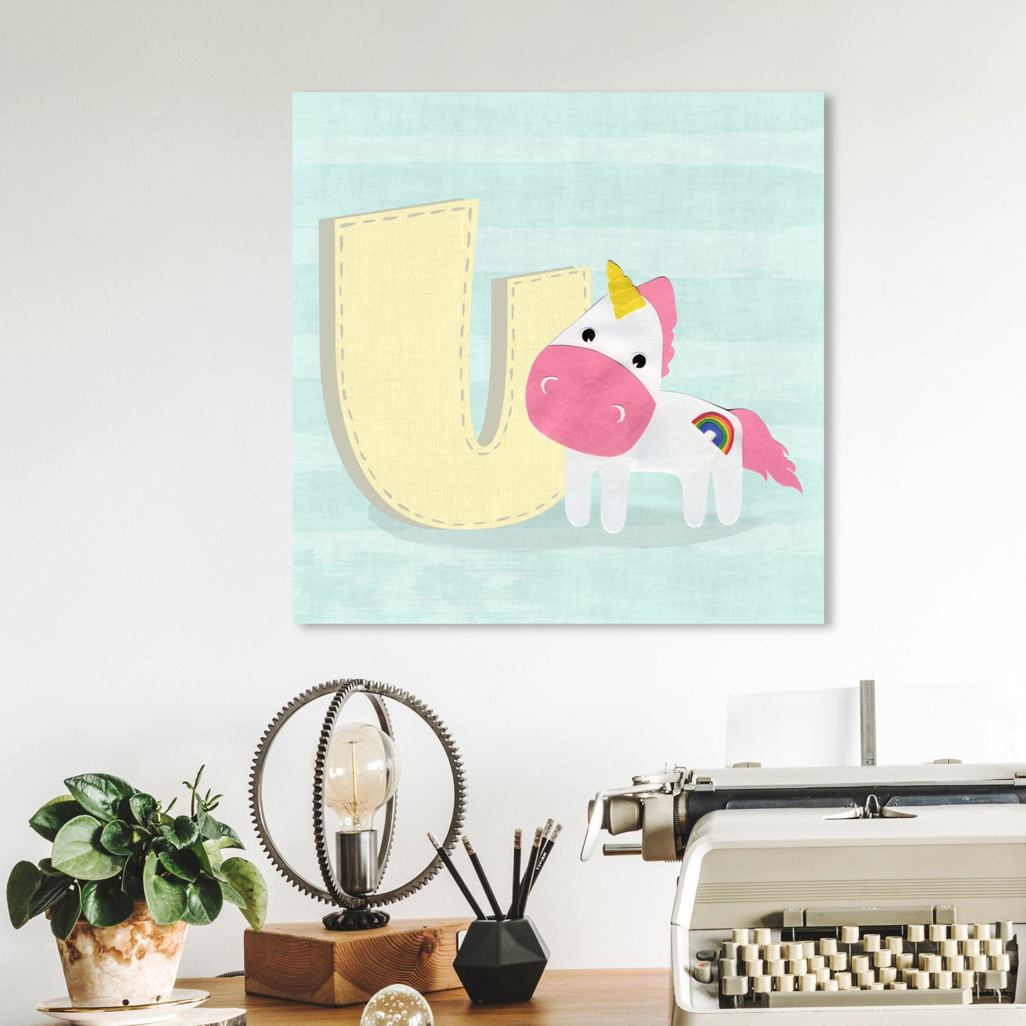 Isabelle & Max™ Dunlap Letter U Canvas Art | Wayfair