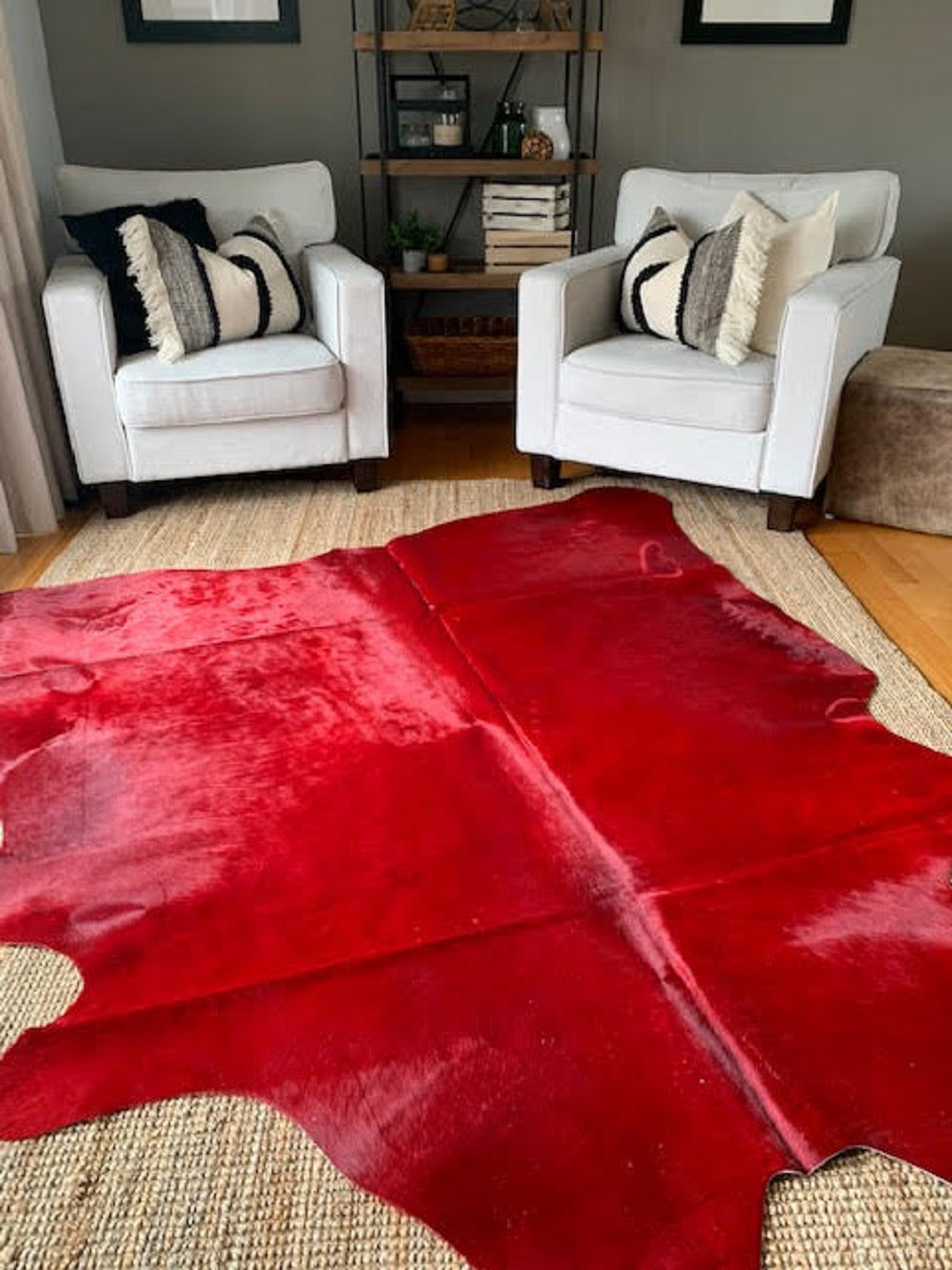 Mercer41 Cushing Dyed Hand Made Cowhide Red Area Rug - Wayfair Canada
