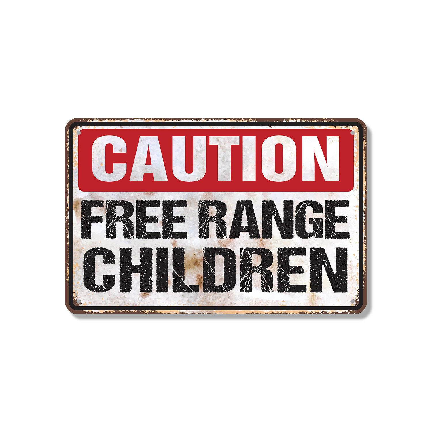SignMission Caution Free Range Children Vintage Style 10 Inch x 14 Inch ...