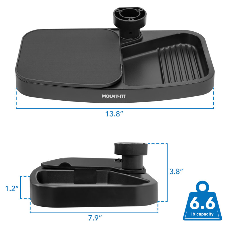 Mount-It! Under Desk Swivel Storage Tray with Mouse Pad, Mounts to ...