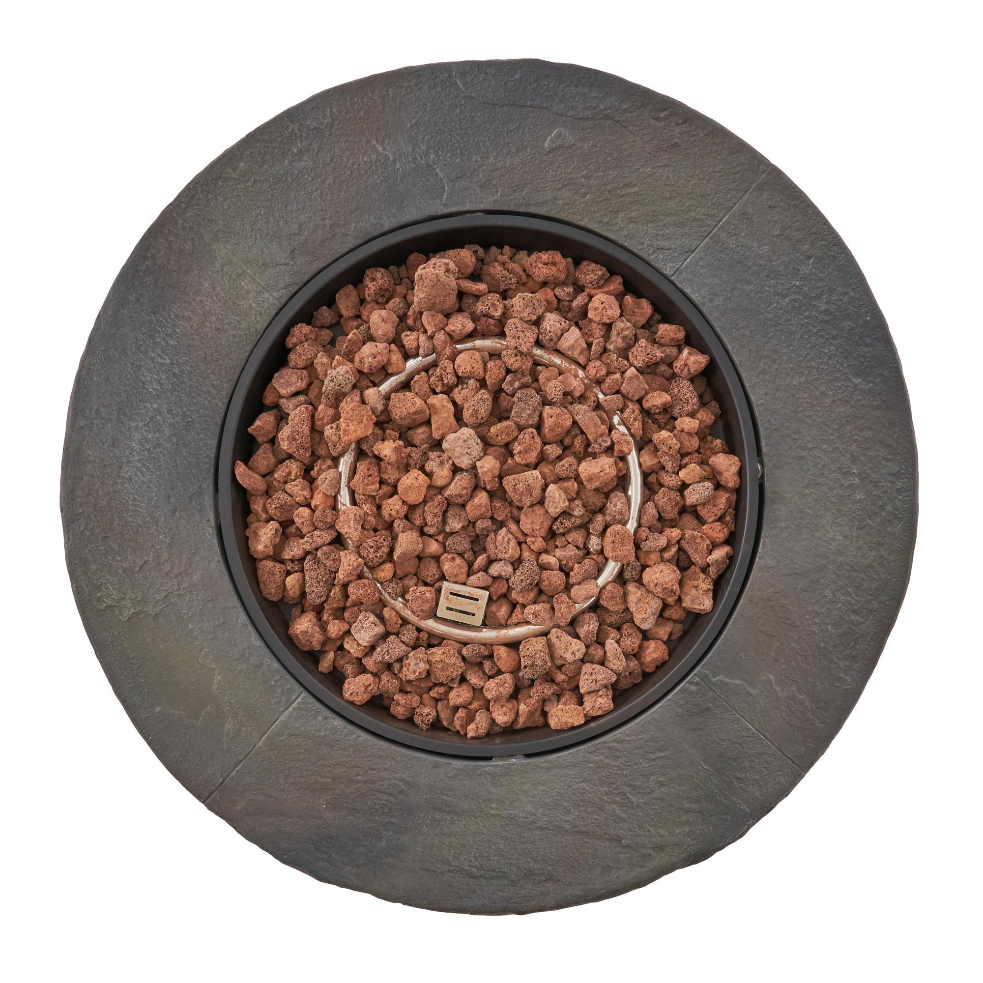 Latitude Run® Outdoor 35" Lightweight Concrete Round Propane Fire Pit ...