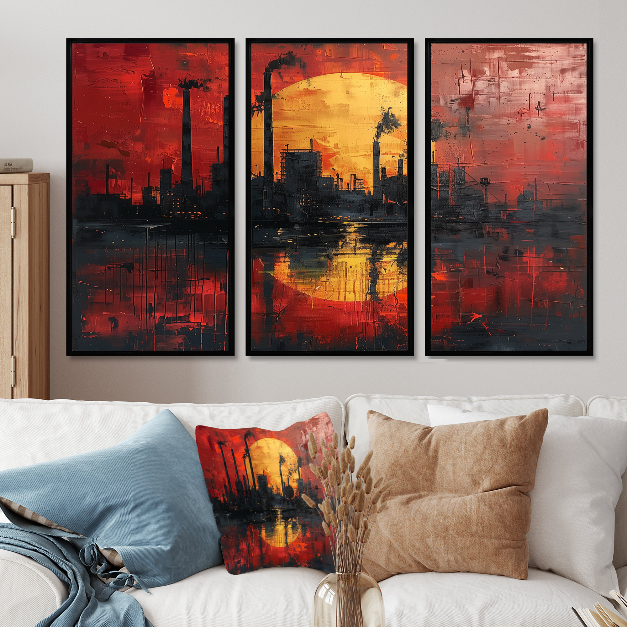 Trent Austin Design® Yellow Red Production Power Factories III ...