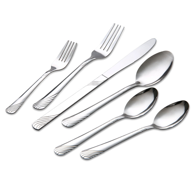Ebern Designs Odina Stainless Steel Flatware Set - Service for 8 ...