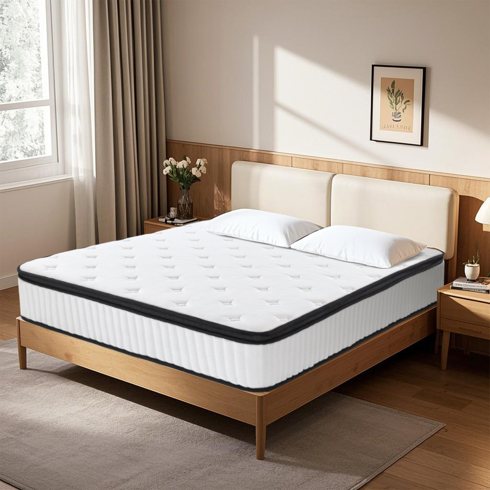 Alwyn Home 12" Medium Feel Pocket Spring Gel Memory Foam Hybrid ...