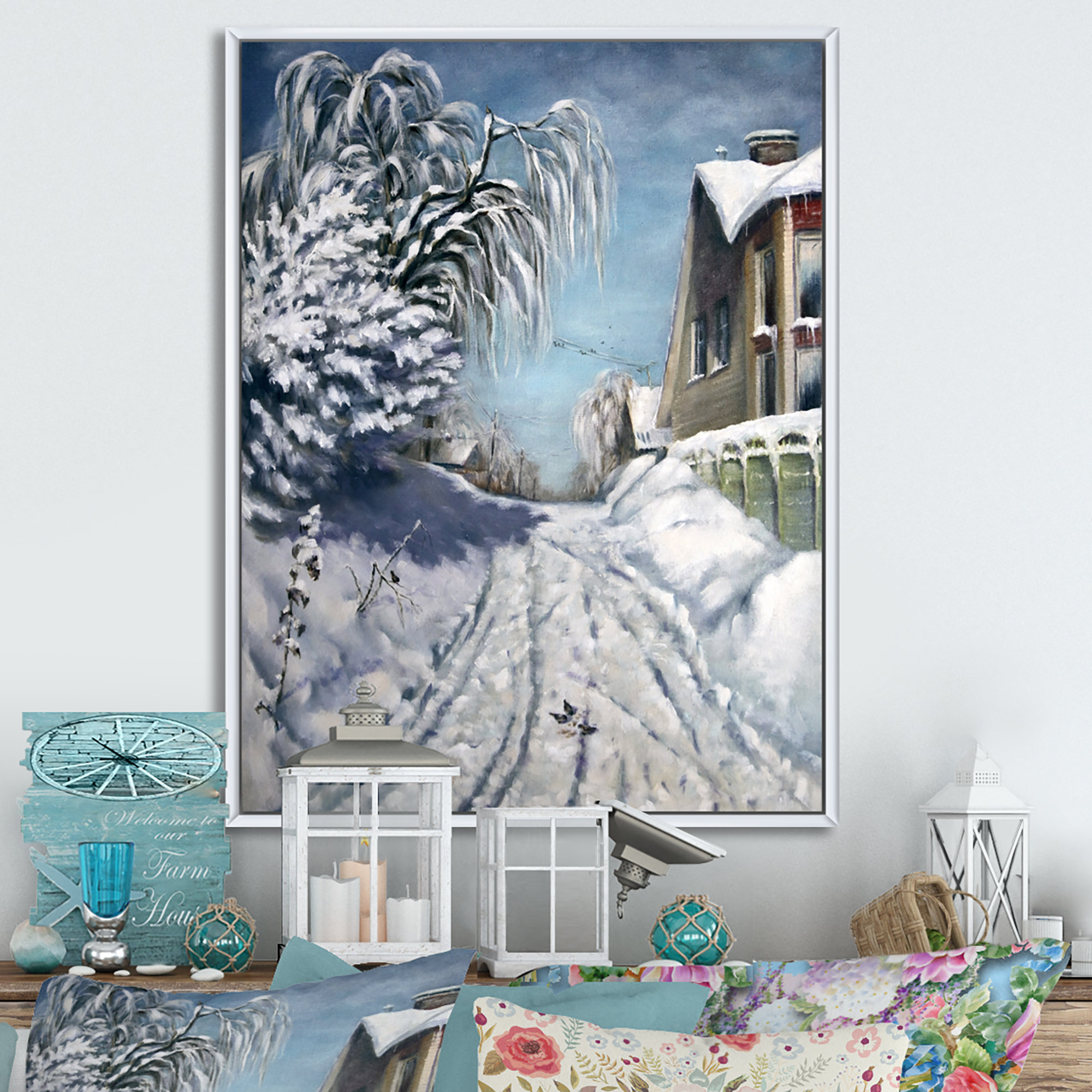 August Grove® Cottage Into A Cold Winter Landscape II - Cabin & Lodge ...