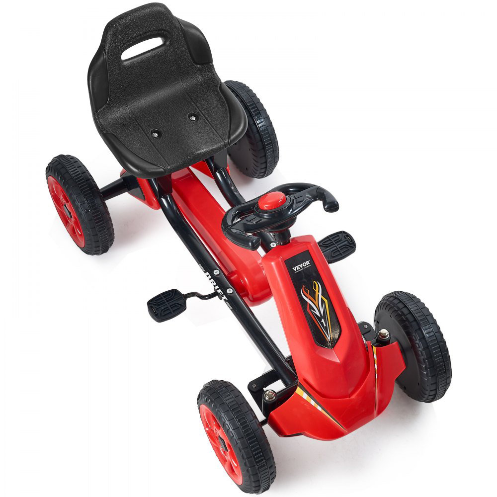 VEVOR Christmas Gifts! Go Kart 4 Wheel Pedal Ride On Toy for Kids Ages ...