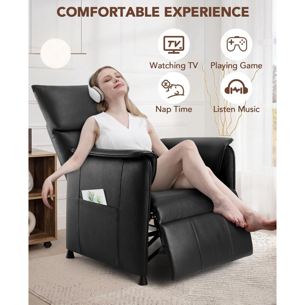 Ebern Designs Recliner Chair, Electric Adjustable PU Recliners Home ...