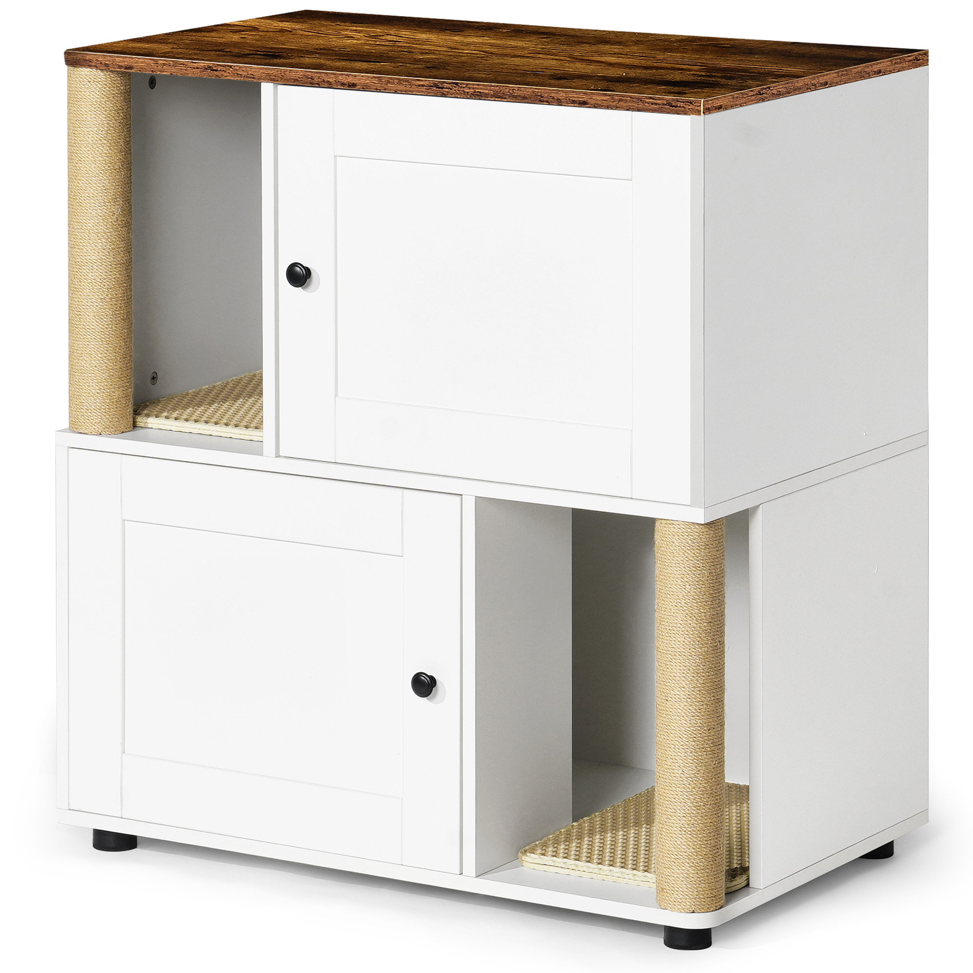 Tucker Murphy Pet™ Double Cat Litter Box Enclouse,Cat Litter Box ...