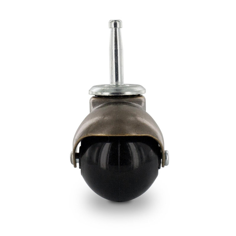 Outwater 1-1/2" Diameter Swivel Hooded PVC Ball Caster 5/16-18 x 1 ...