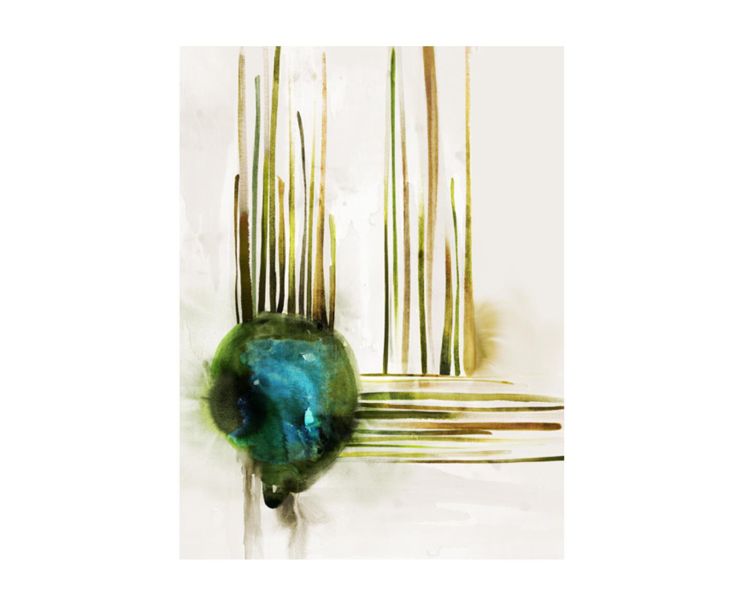 Chelsea Art Studio Emerald Flow by Zoey Riley - Graphic Art Print | Wayfair