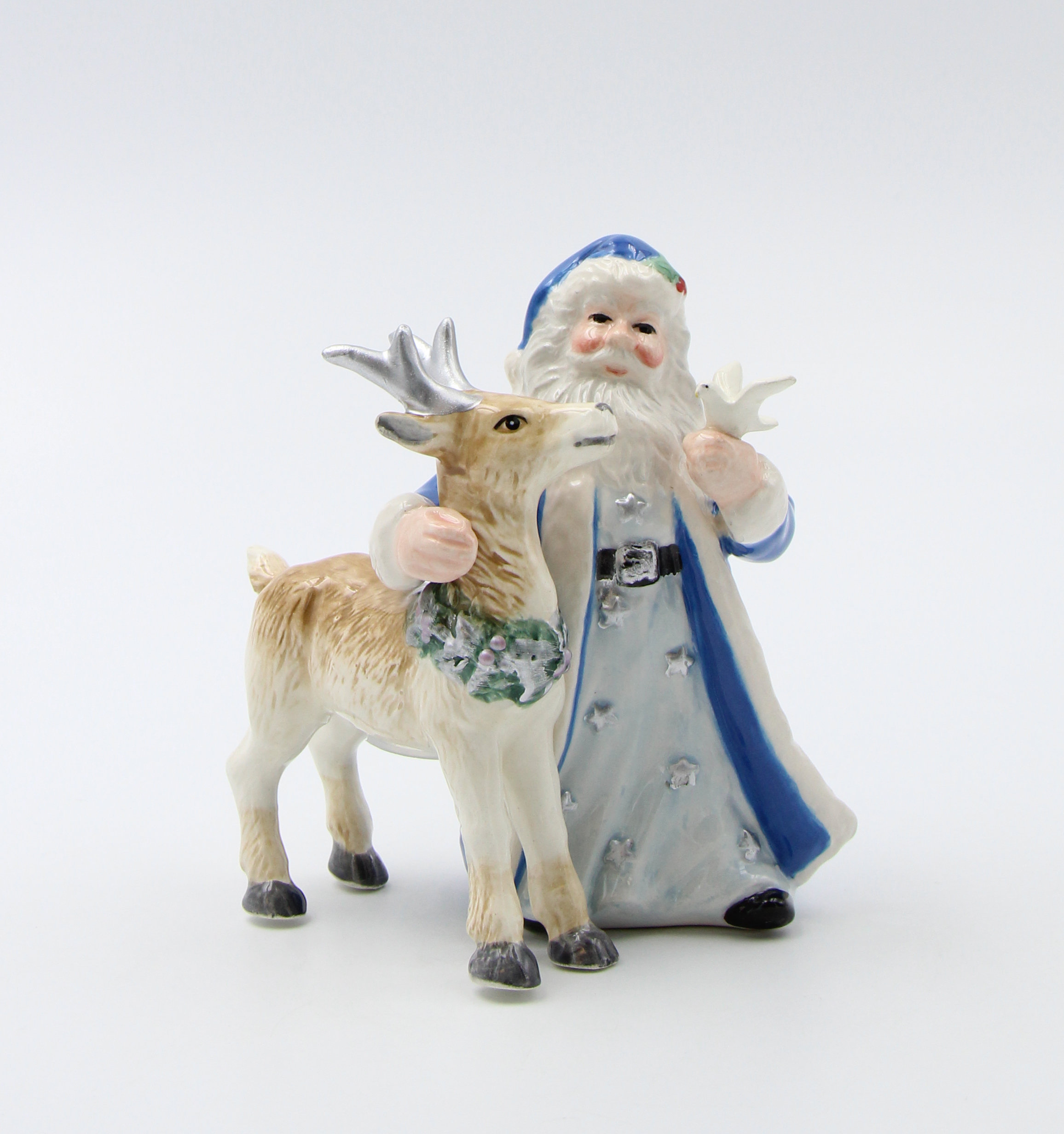 Cosmos Gifts Blue Santa And Reindeer Salt And Pepper & Reviews | Wayfair