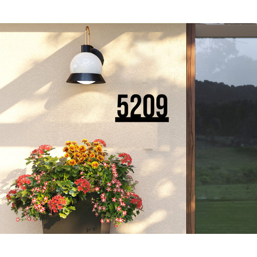 White Harmony House Number sign, Address Plaque Personalized | Wayfair