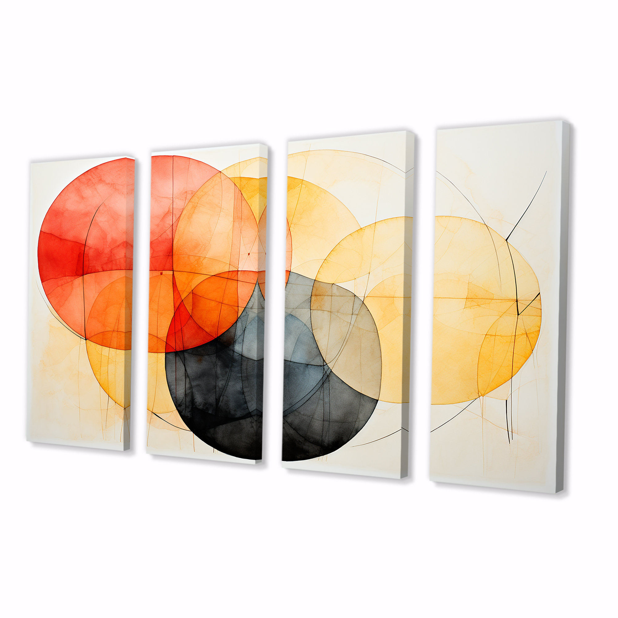 Wrought Studio Geometric Soft Colors Patterns III - Abstract Geometric ...