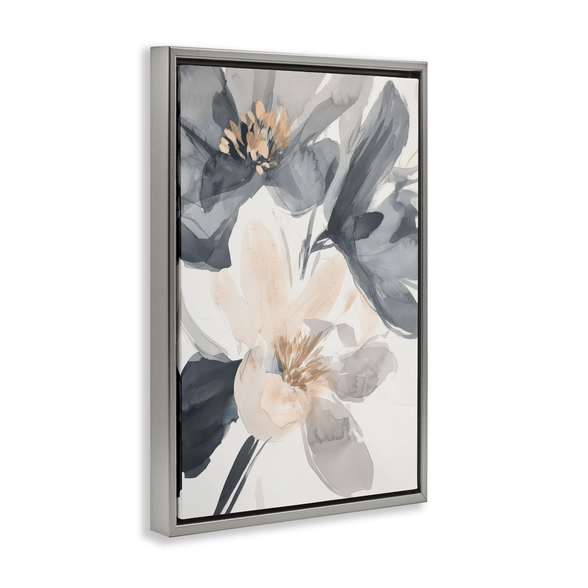 Latitude Run® Abstract Flower Frequencies Floating Frame, design by ...